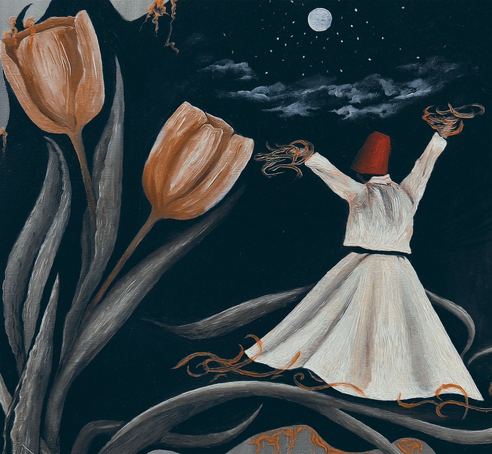 Islamic Wall Art / Sufi Painting / Neutral Artwork PRINTABLE / - Etsy