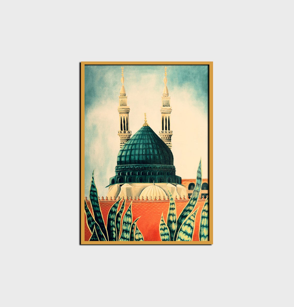 Islamic Wall Art Printable Al Masjid an Nabawi / Mosque - Etsy