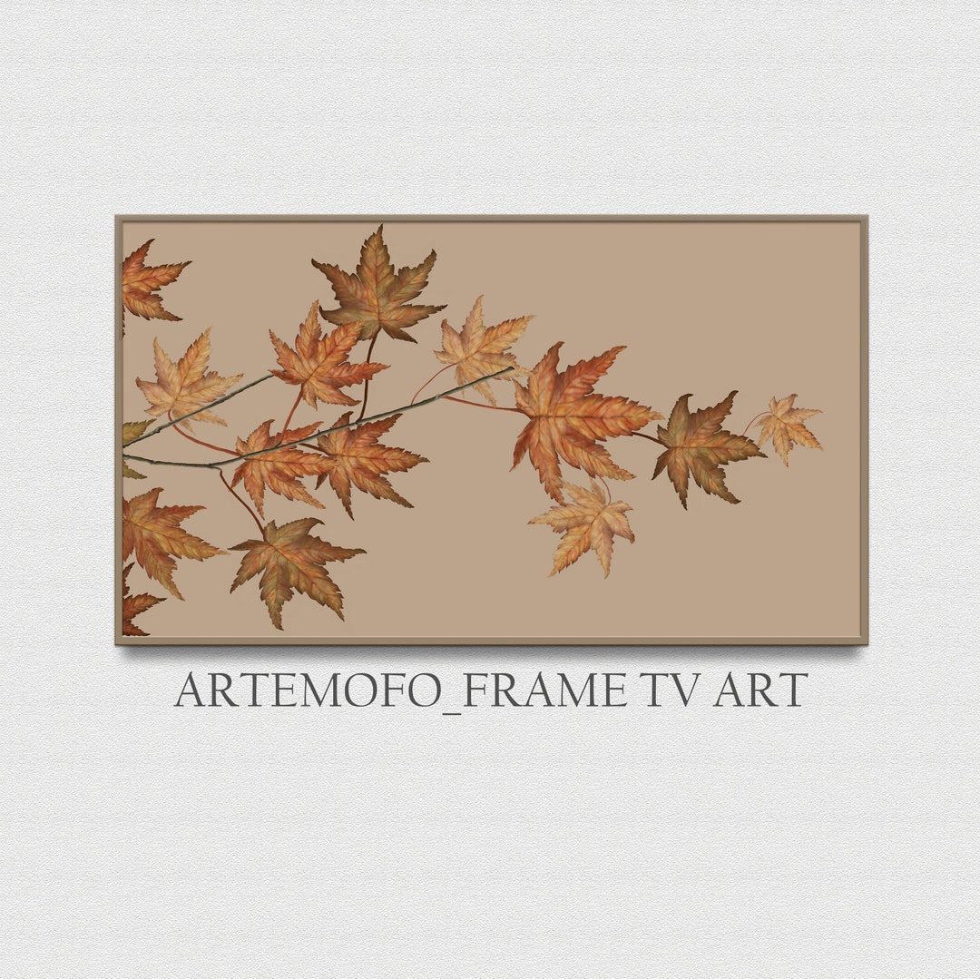 Samsung Frame Tv Art Fall Leaves / Frame Tv Art Autumn Minimalist ...