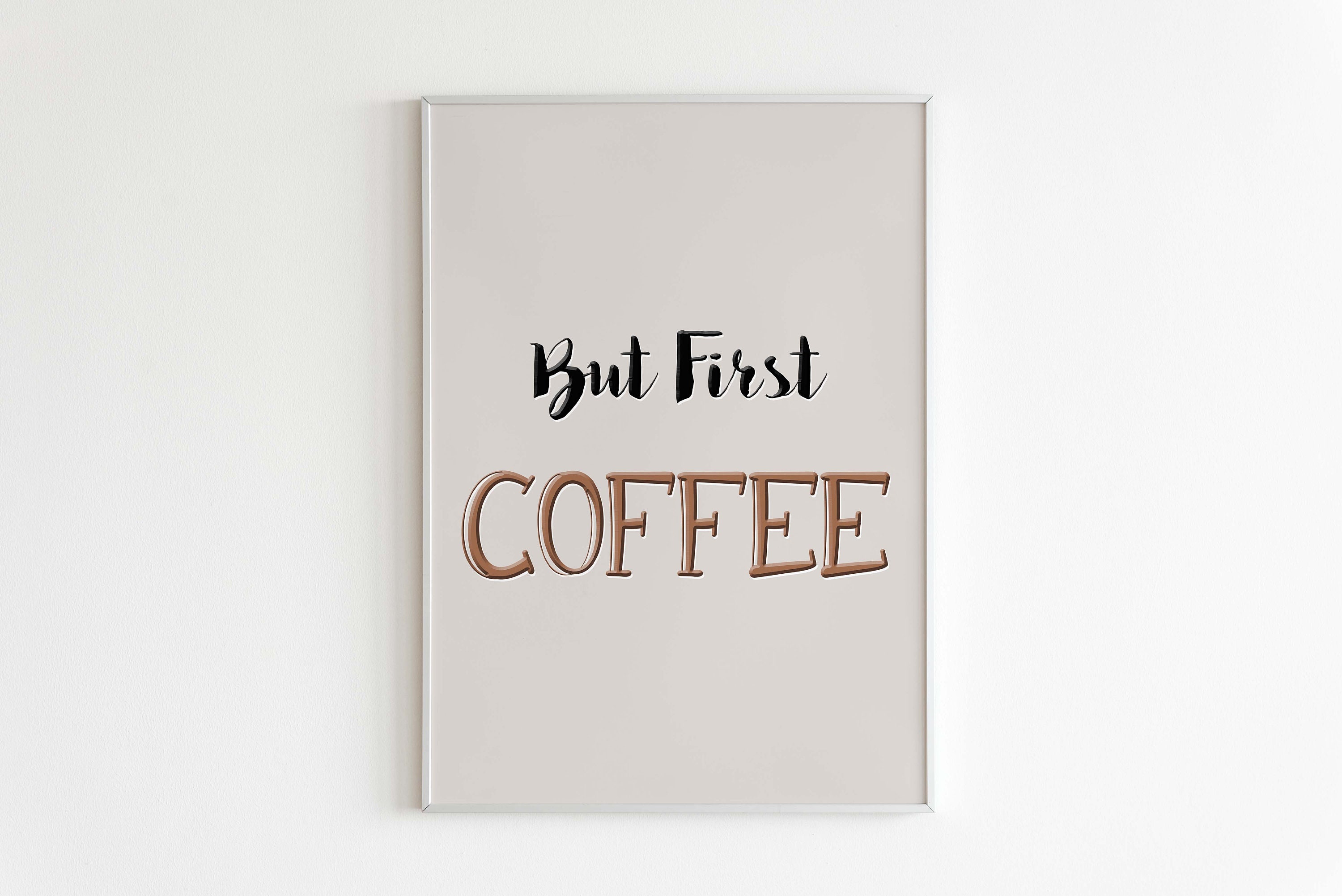 Coffee Bar Art Set of 3 / but First Coffee Printable Art Kitchen ...