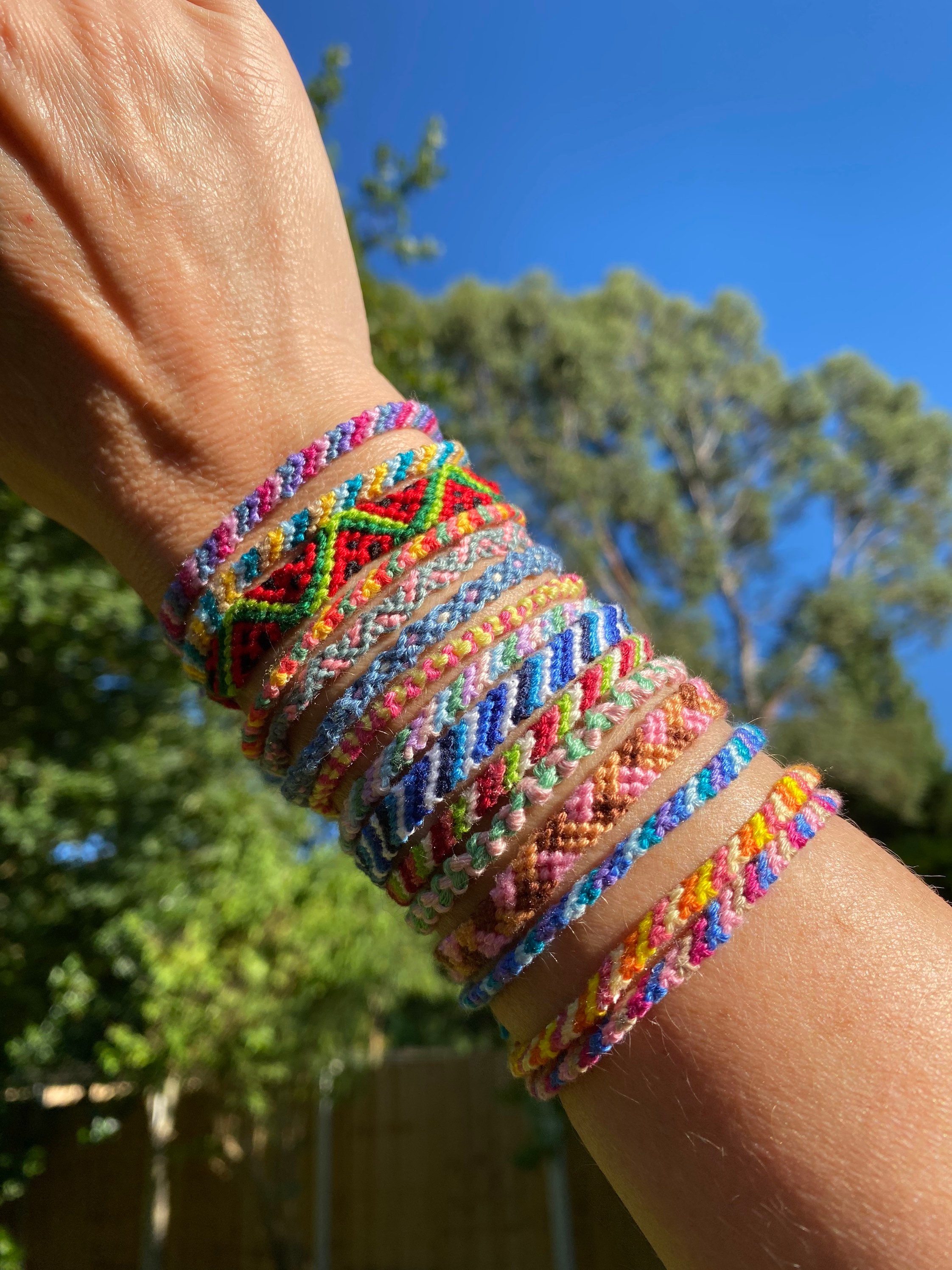 Set of Handmade Friendship Bracelets/anklets, 3, 5, 7 or 10, All ...