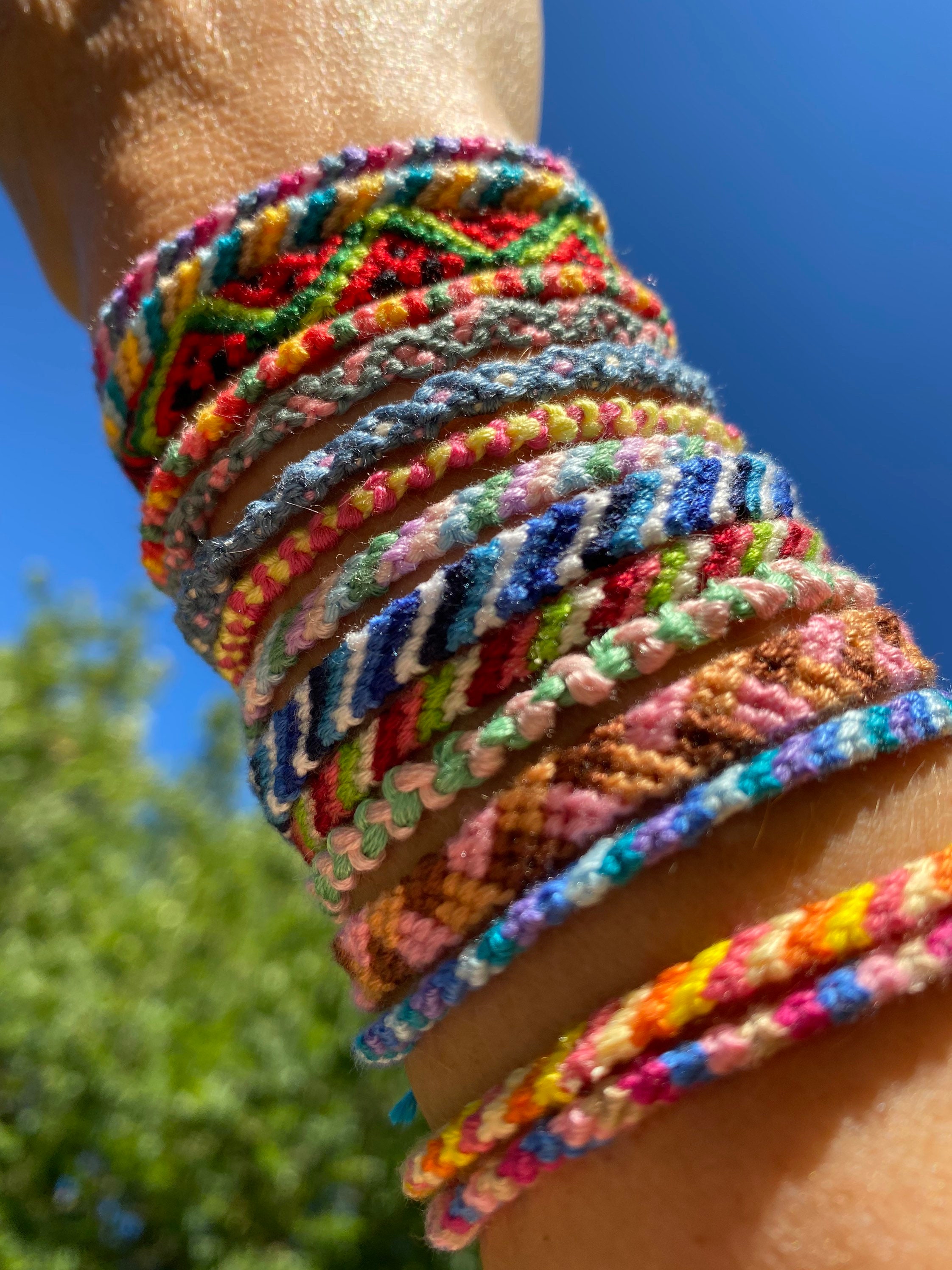 Set of Handmade Friendship Bracelets/anklets, 3, 5, 7 or 10, All ...