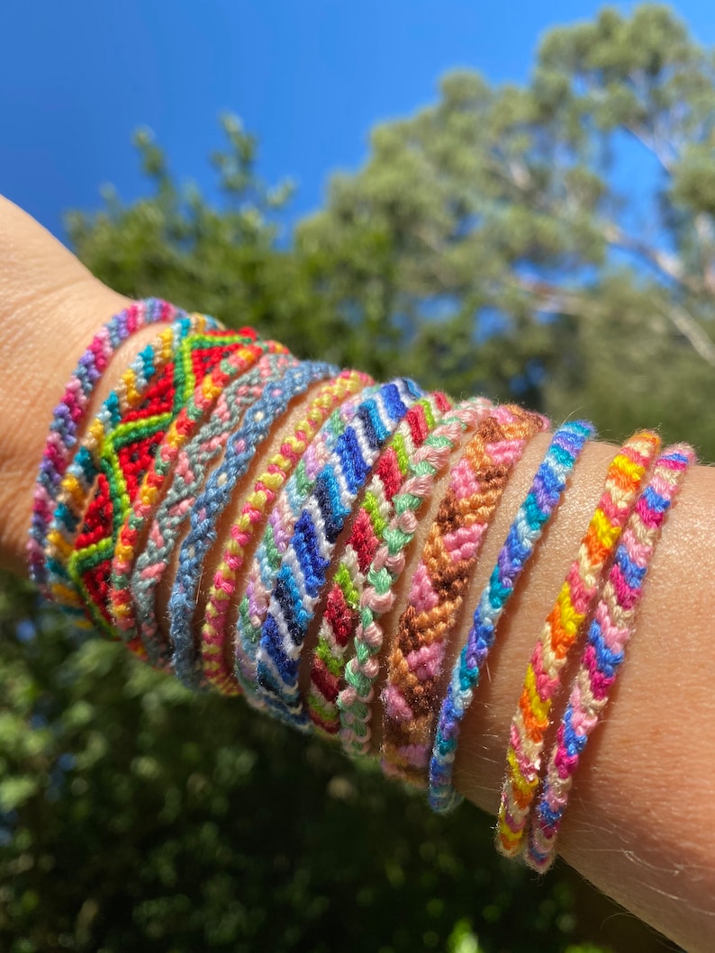 Set of Handmade Friendship Bracelets/anklets, 3, 5, 7 or 10, All ...