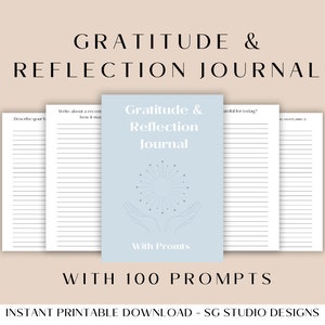 Printable Gratitude and Reflection Journal: Cultivate Positivity ...