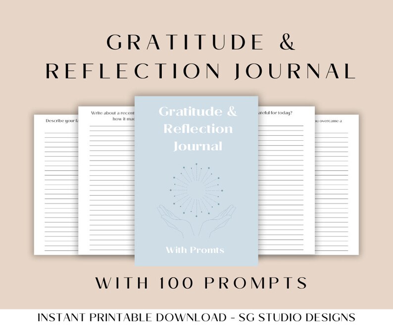Printable Gratitude and Reflection Journal: Cultivate Positivity ...
