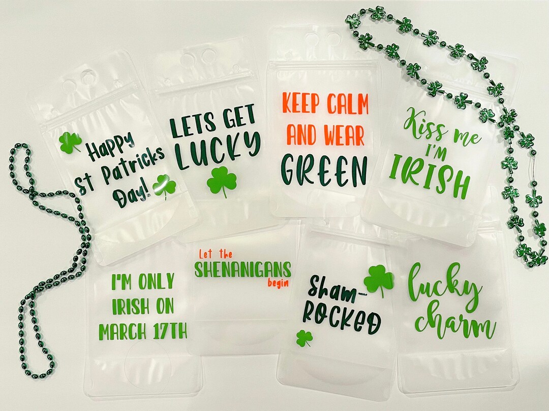 St Patrick’s Day Party, St Patrick’s Day Drink Pouch, St Patrick’s Day ...