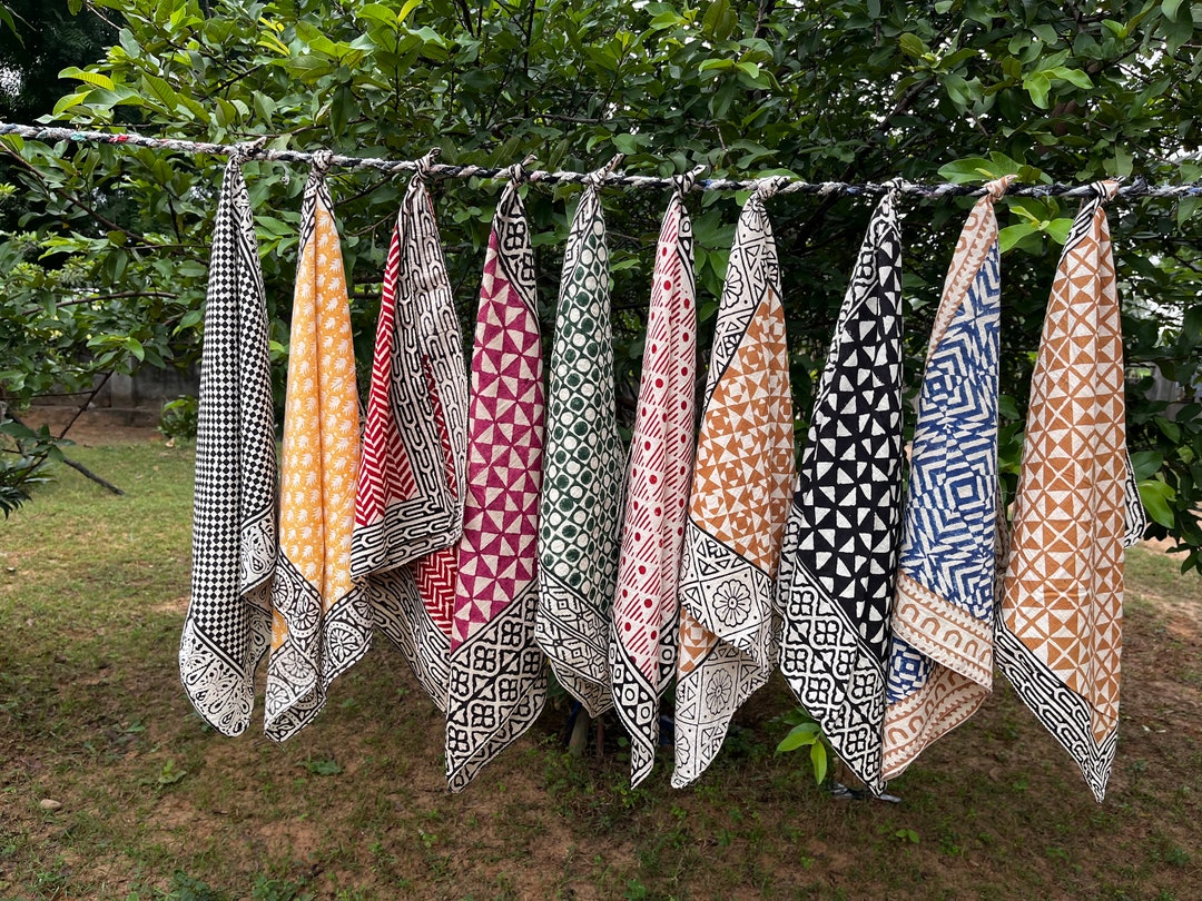 Set of 10 Indian Cotton Bandana Scarf,foulard,neckerchief,necktie Face ...