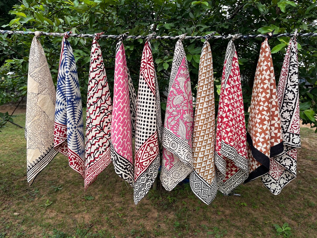 Set of 10 Indian Cotton Bandana Scarf,foulard,neckerchief,necktie Face ...