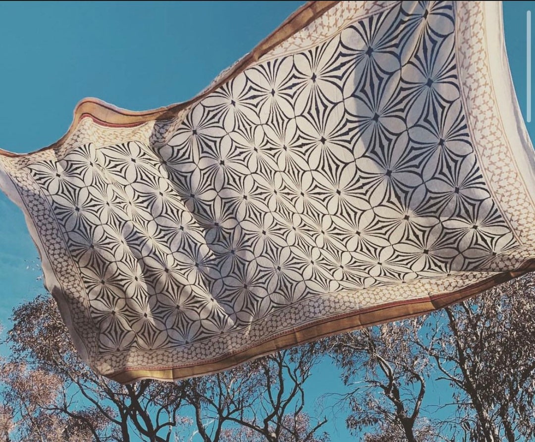 Hand Block Printed Beach Sarong for Women Beach Scarves in Cotton Beach ...