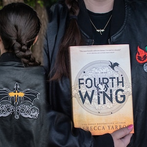 Fourth Wing Leather Flight Jacket - Etsy