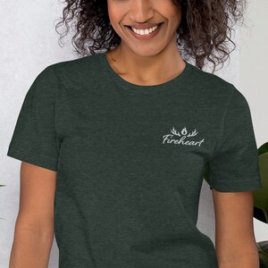 Fireheart Embroidered Short-sleeve Unisex T-shirt - Etsy
