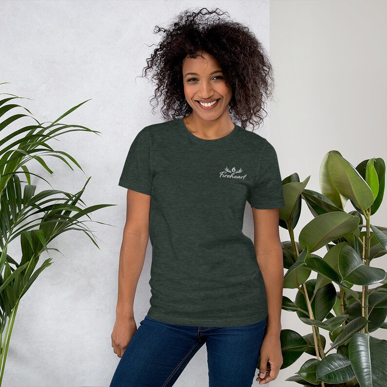 Fireheart Embroidered Short-sleeve Unisex T-shirt - Etsy