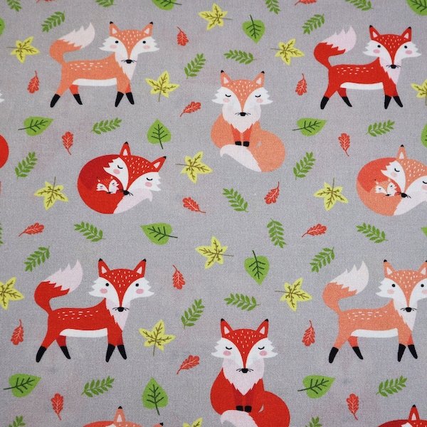 Fox Print Fabric - Etsy UK