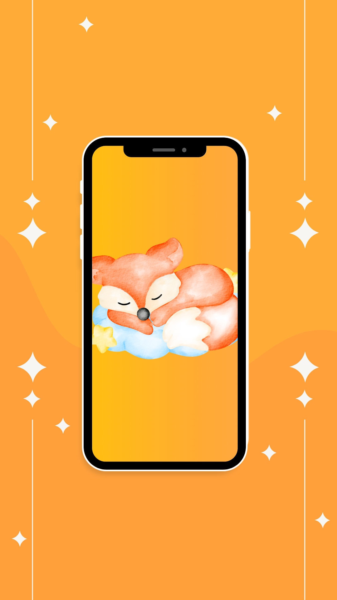 Cute Fox Phone Wallpaper Instant Digital Download - Etsy