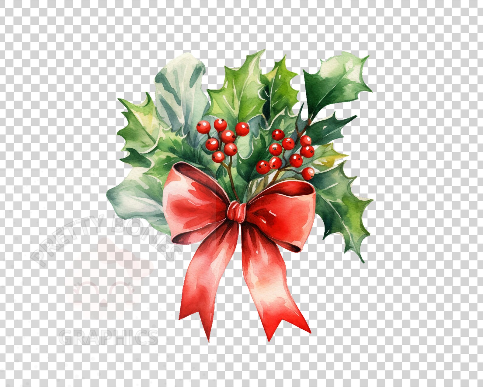 Weihnachten Mistel und Bogen Clipart PNG sofortiger Download - Etsy Schweiz