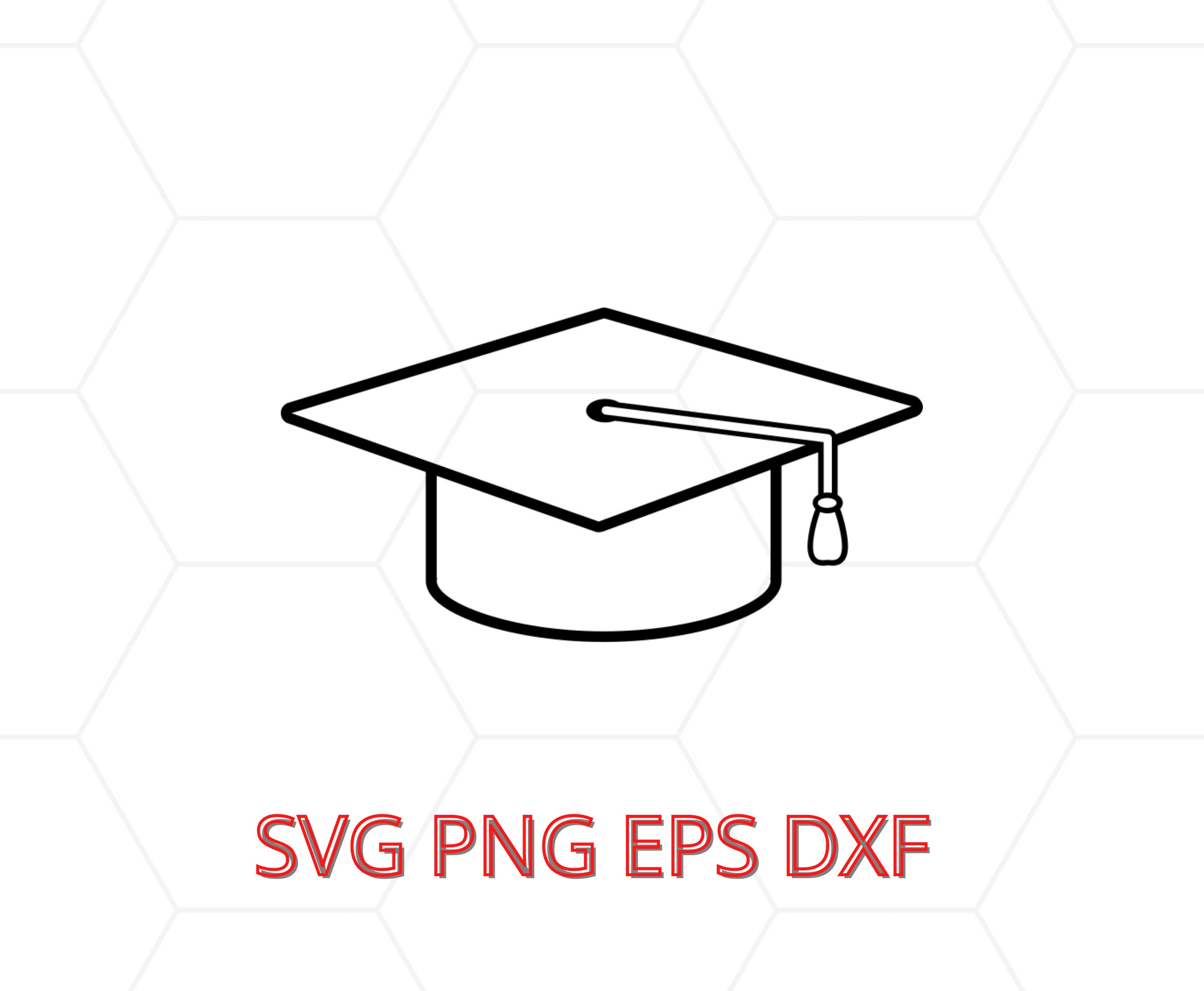 Graduation Cap Outline Svg