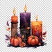Watercolor Fall Candles, PNG Instant Download File, Fall Clipart ...