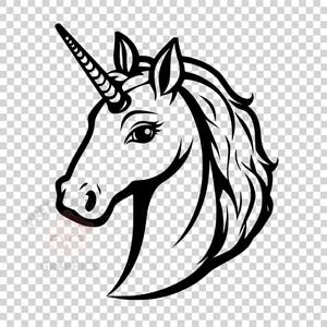 Unicorn Line Art, Svg,png,eps,dxf Instant Download File, Digital Design ...