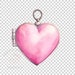 Pink Heart Locket Clipart, PNG Instant Download File, Digital Paper ...