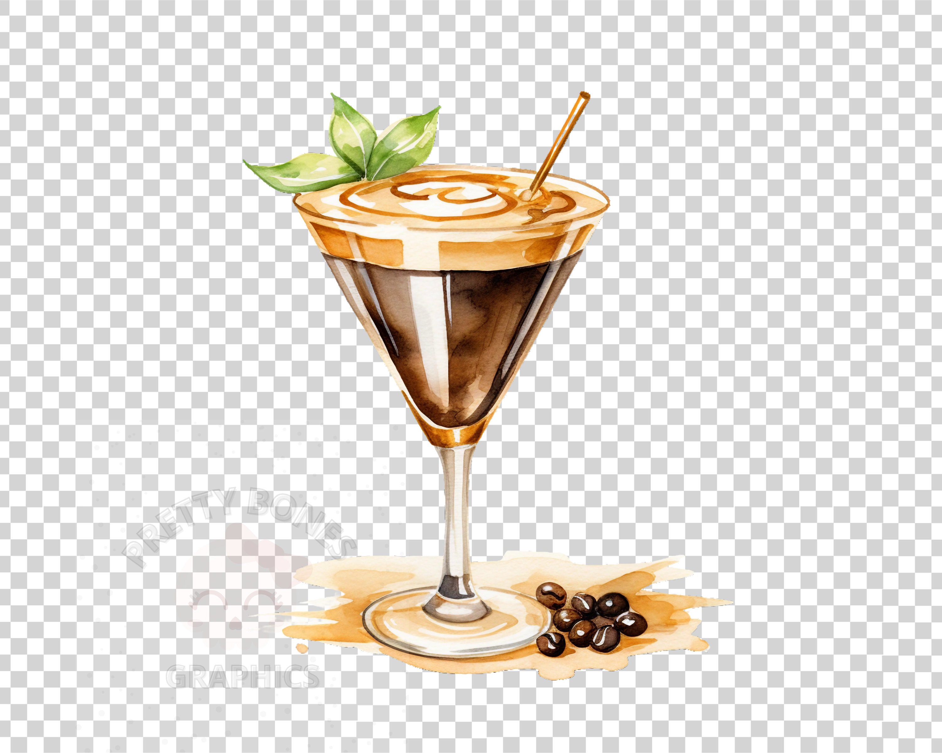 Espresso Martini Clipart, PNG Instant Download File, Digital Design for ...