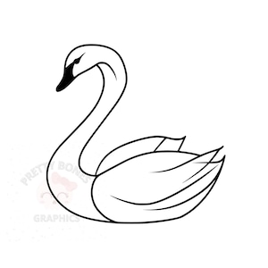 Swan Outline, SVG, PNG Instant Download File, Digital Design for ...