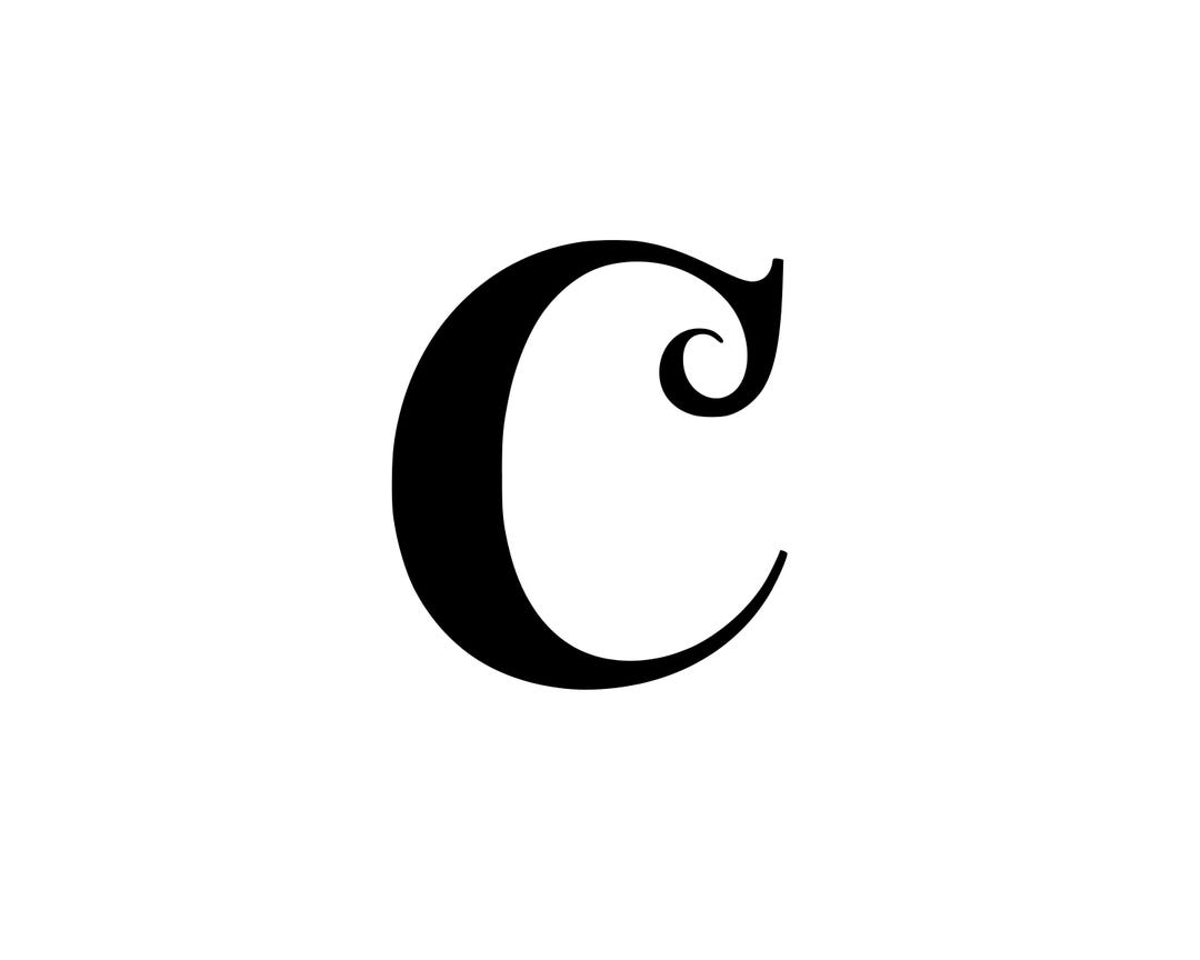 Alphabet Letter C, SVG, PNG Instant Download File, Digital Design for ...