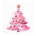 Pink Christmas Tree Clipart, JPG Instant Download File, Digital Design ...