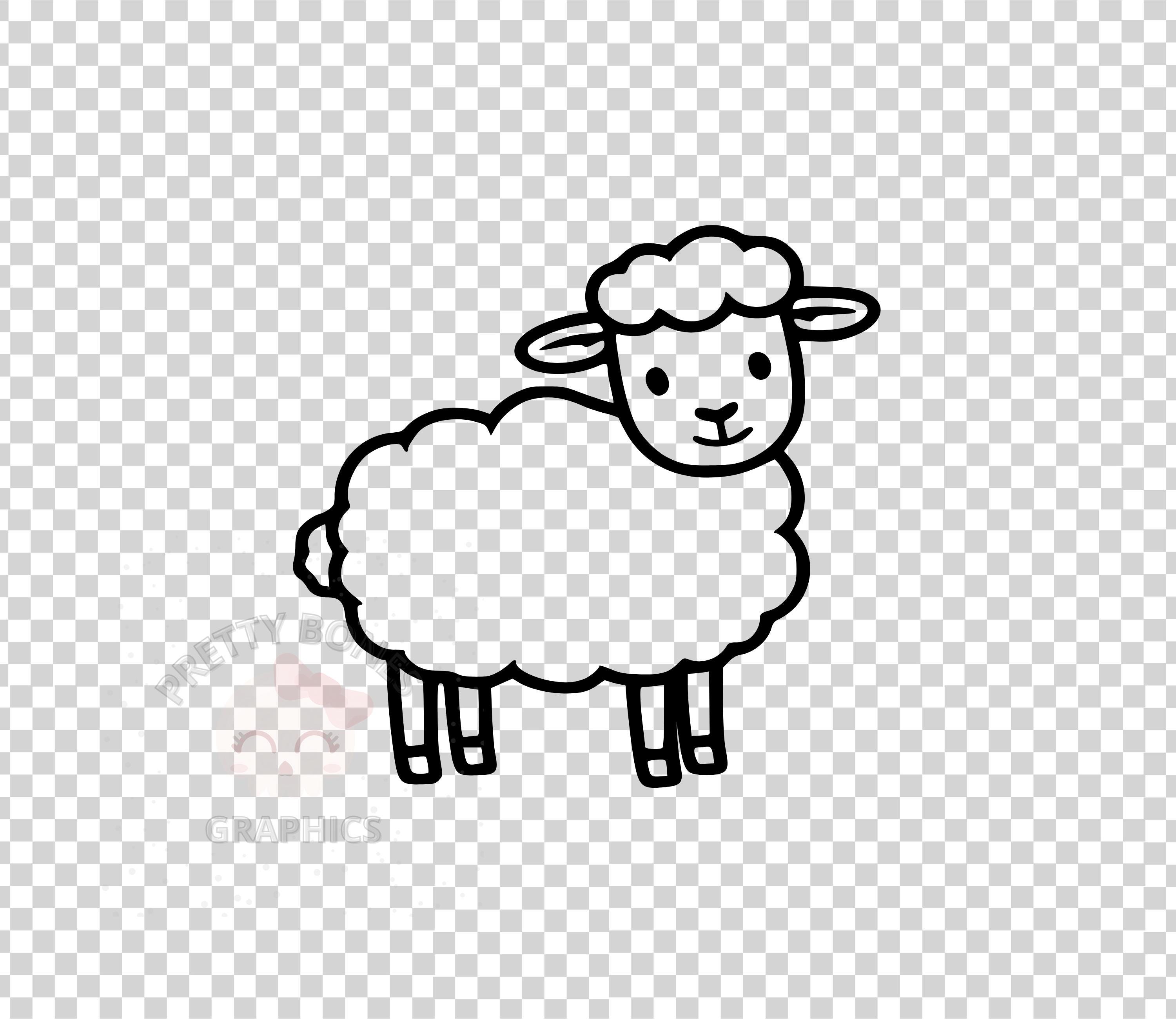 Sheep Line Art, SVG, PNG, EPS, Dxf, Pdf Instant Download File, Digital ...
