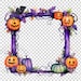 Halloween Frame Clipart, PNG Instant Download File, Halloween Frame ...