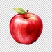 Watercolor Apple Clipart, PNG Instant Download File, Apple Digital ...