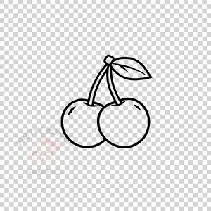 Cherry Line Art, SVG, PNG, EPS, Dxf Instant Download Files, Vector ...