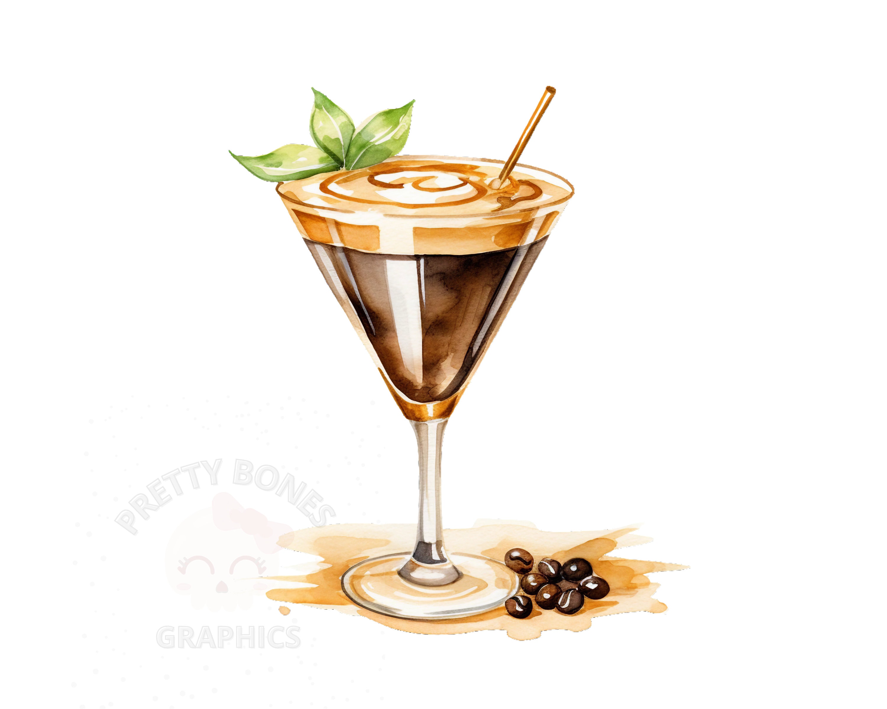 Espresso Martini Clipart PNG Instant Download File Digital - Etsy UK