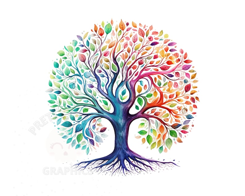 Tree of Life Clipart Bundle 5 PNG Instant Download Files - Etsy
