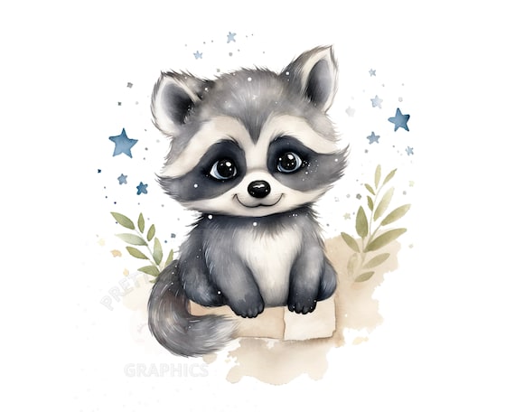 Baby Raccoon Clipart
