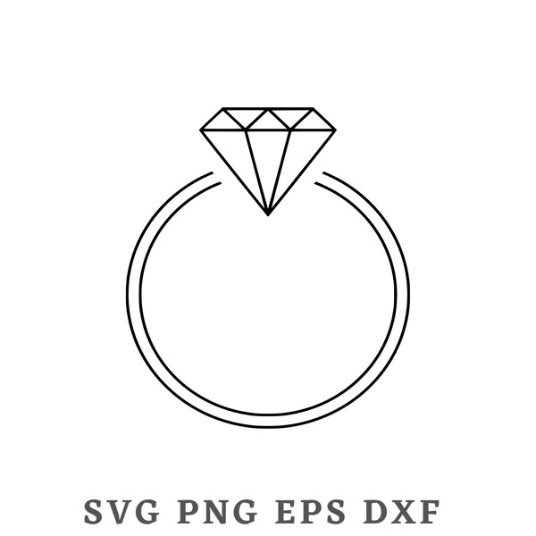 Diamond Outline Ring - Etsy