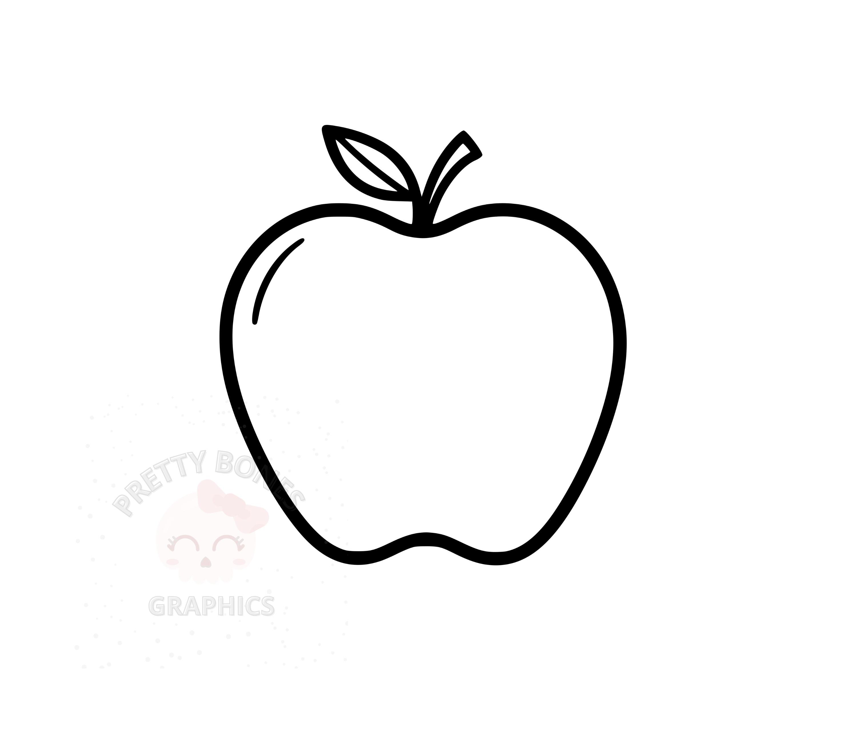 Apple SVG, PNG, EPS, Dxf Instant Download Files, Vector Clipart ...