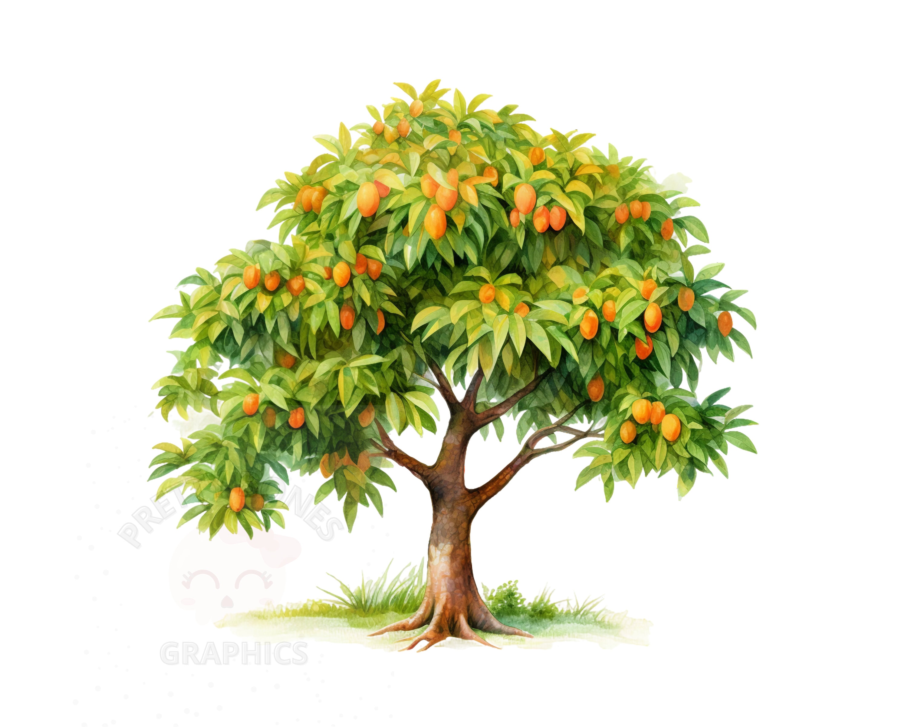 Mango Tree Clipart, PNG Instant Download File, Digital Paper Craft ...