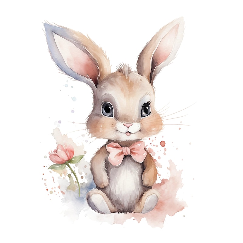 Cute Bunny Print - Etsy