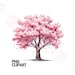 Watercolor Cherry Blossom Tree Clipart, PNG Digital Download File ...