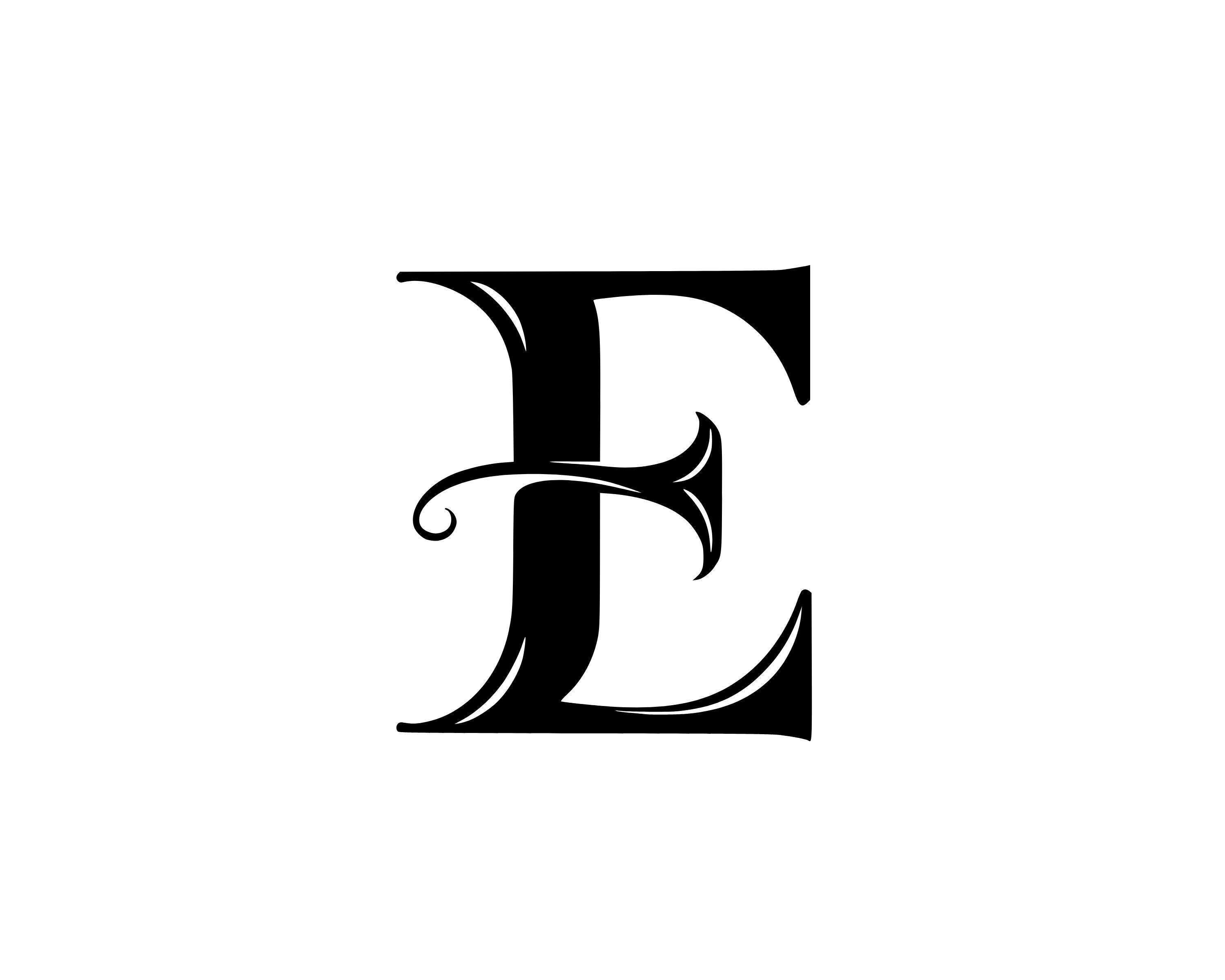 Alphabet Letter E, SVG, PNG Instant Download File, Digital Design for ...