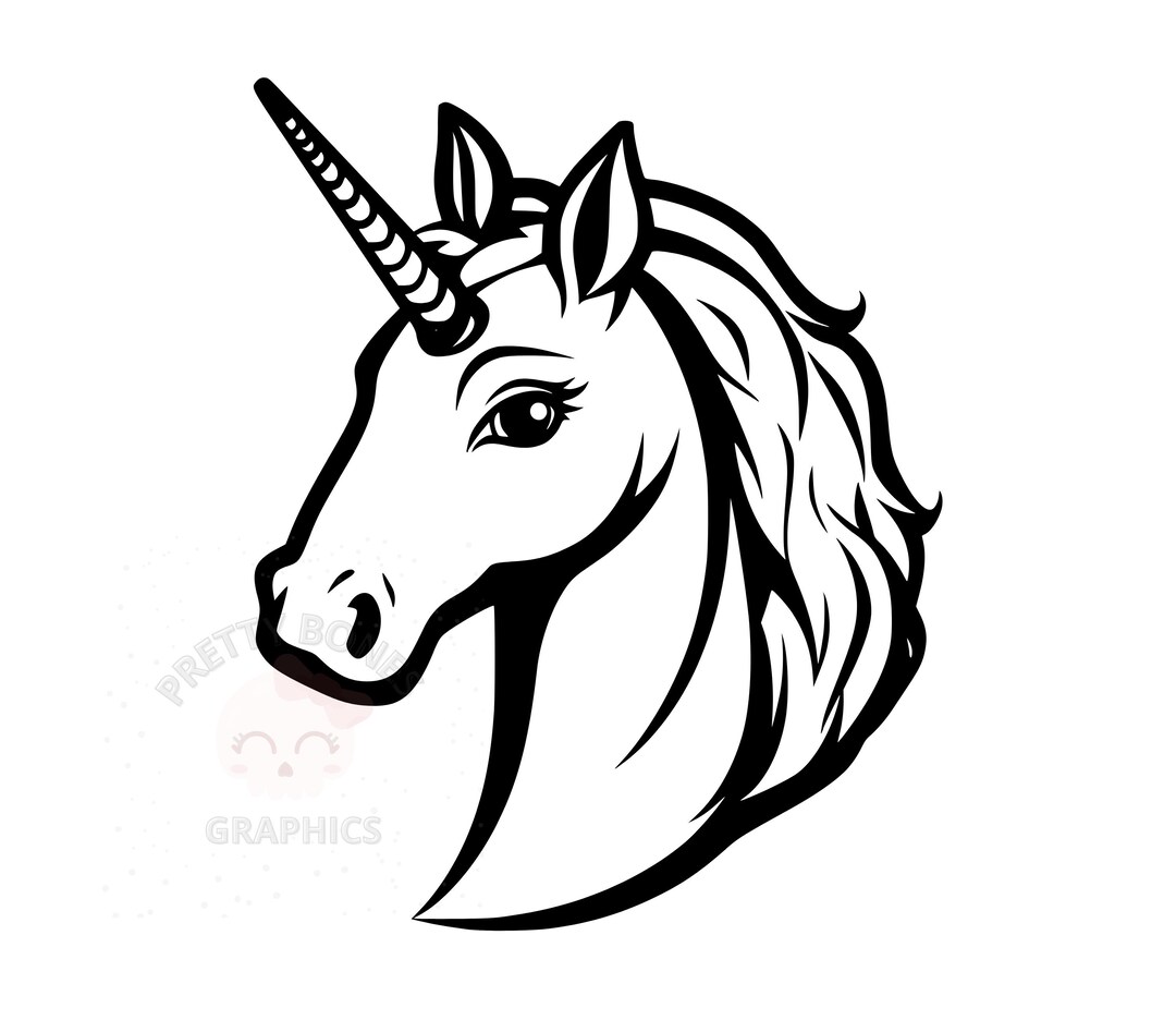 Unicorn Line Art, Svg,png,eps,dxf Instant Download File, Digital Design ...
