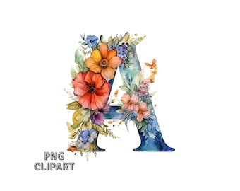 Watercolor Alphabet Letter A Clipart JPG Instant Download - Etsy UK