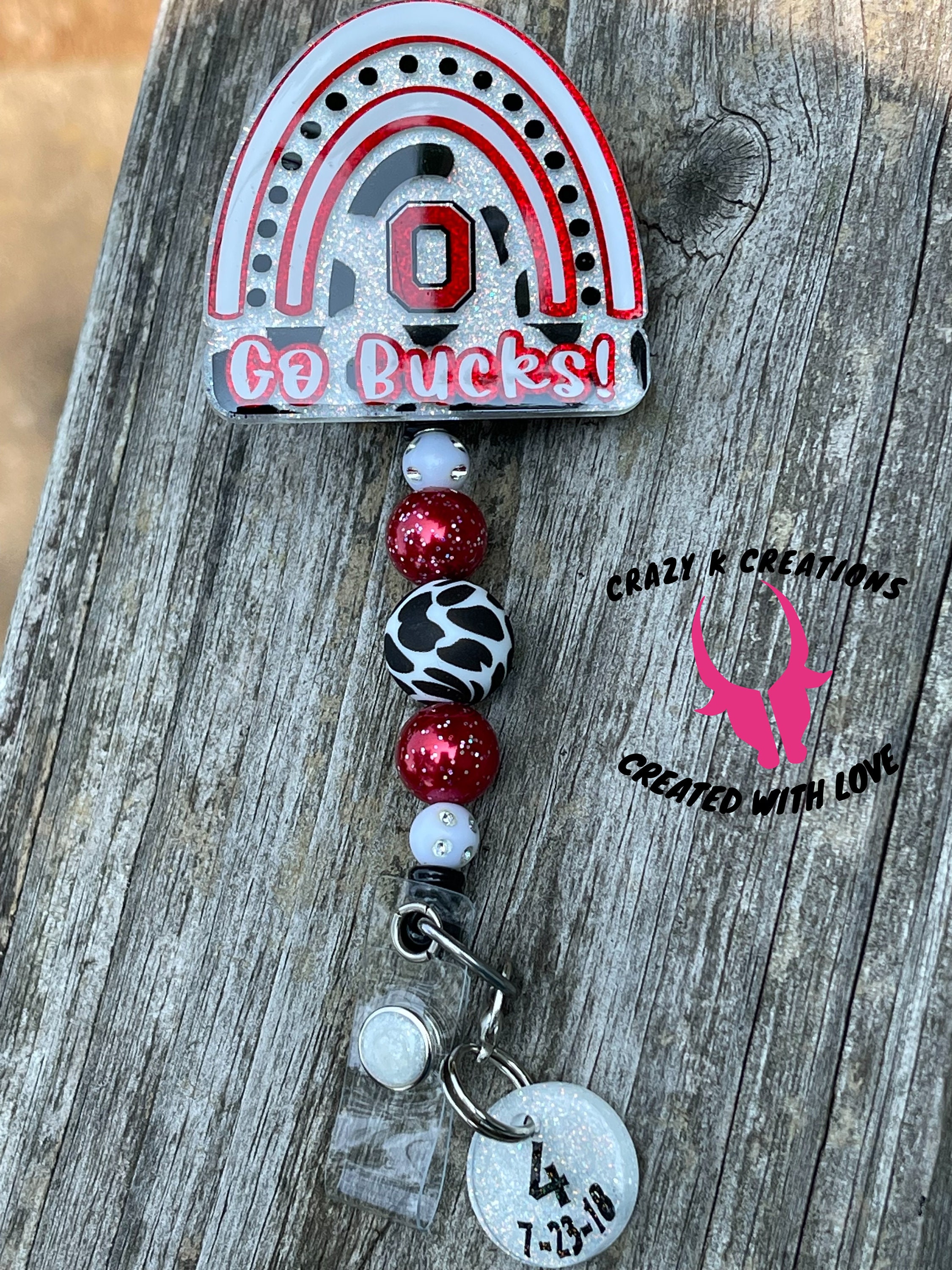 Ohio State Inspired Boho Rainbow Interchangeable Badge Reel - Etsy