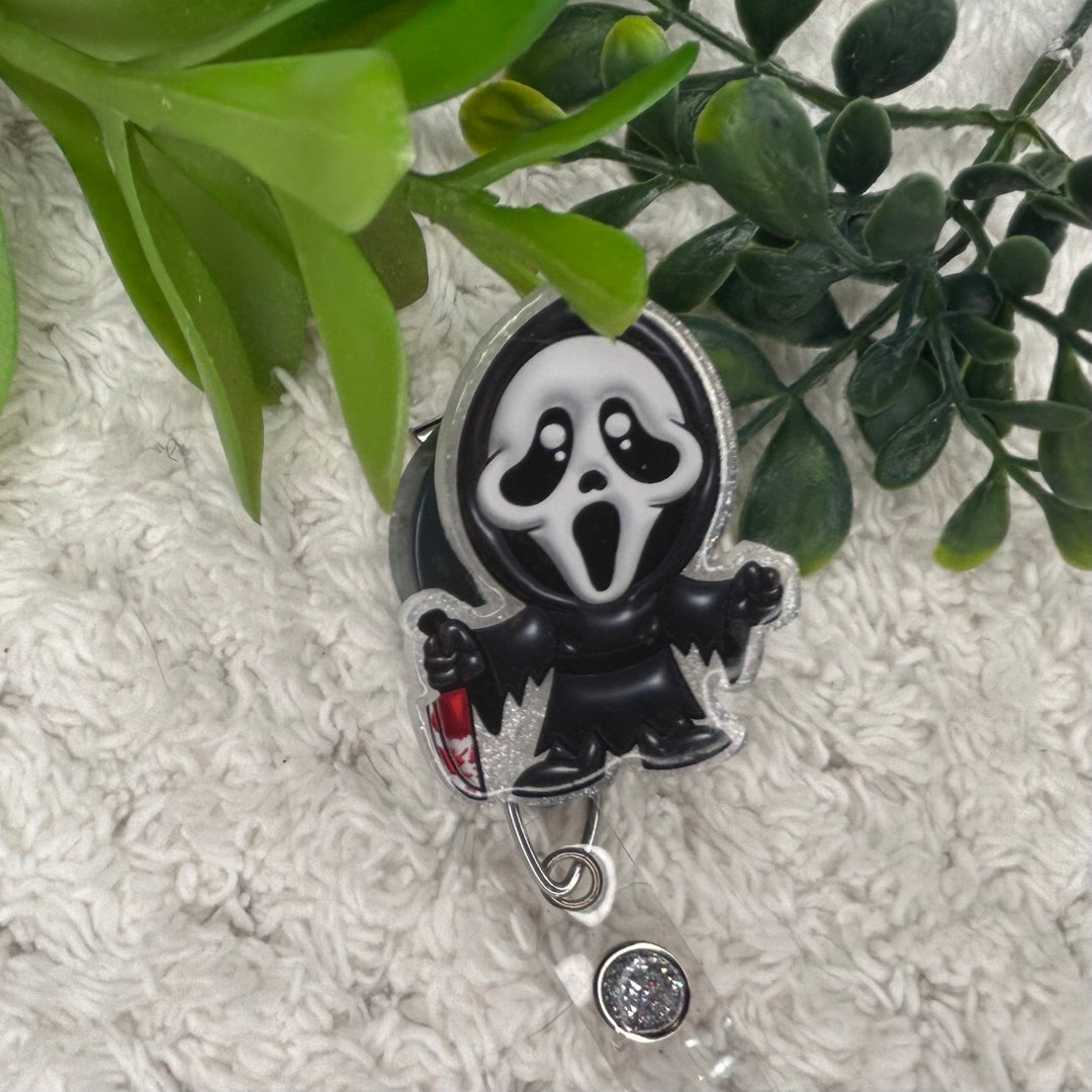 Horror Film Scream Inspired Interchangeable Badge Reel Beads - Etsy