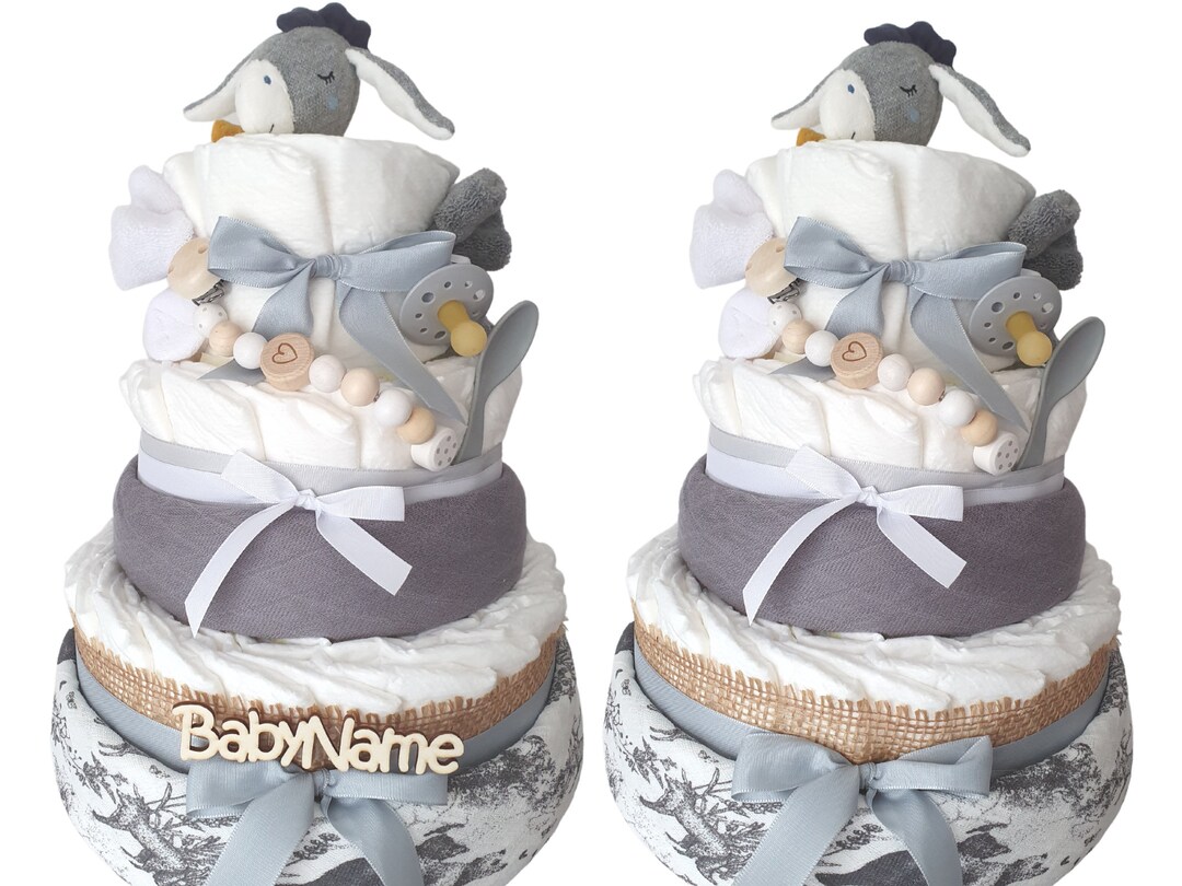 Diaper Cake Donkey for Boy & Girl With Baby Name Customizable - Etsy