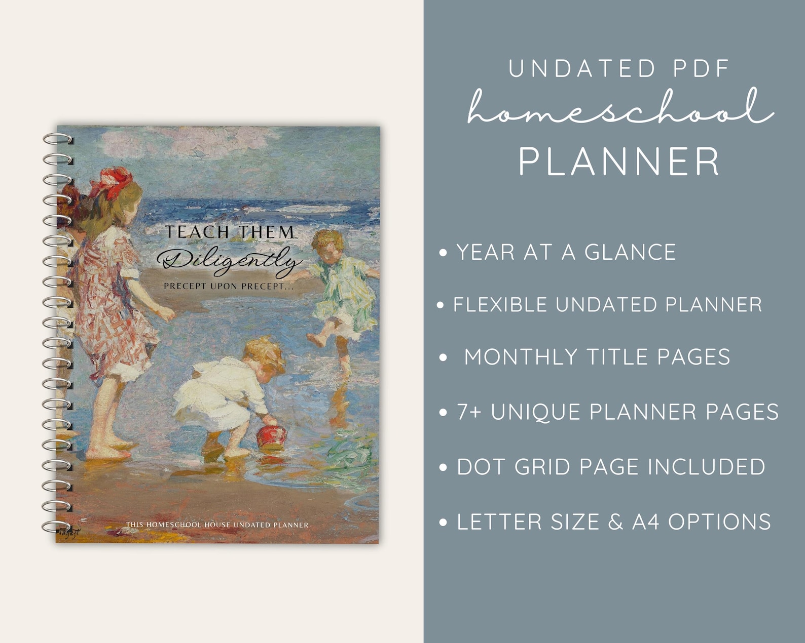 Printable Homeschool Planner, Academic Planner, Undated Planner, Lesson ...