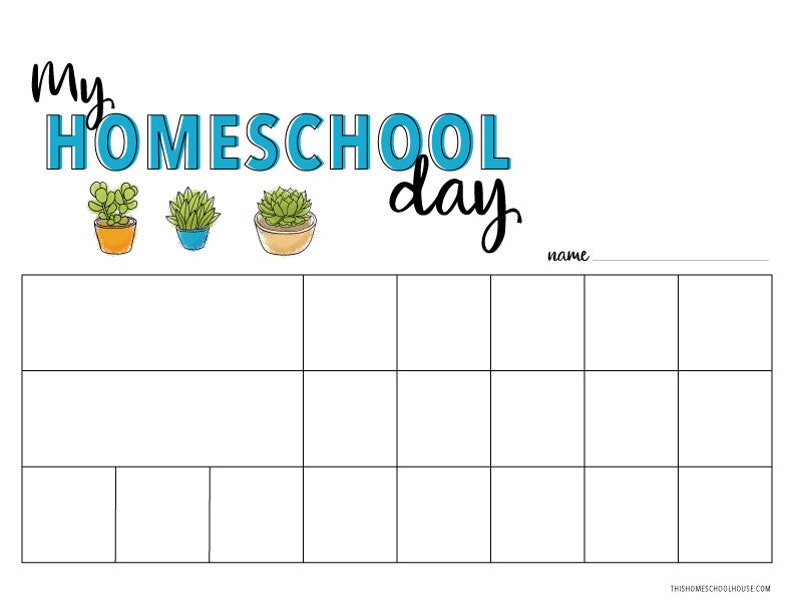 HOMESCHOOL SCHEDULE | Printable Interactive Daily Homeschool Schedule ...