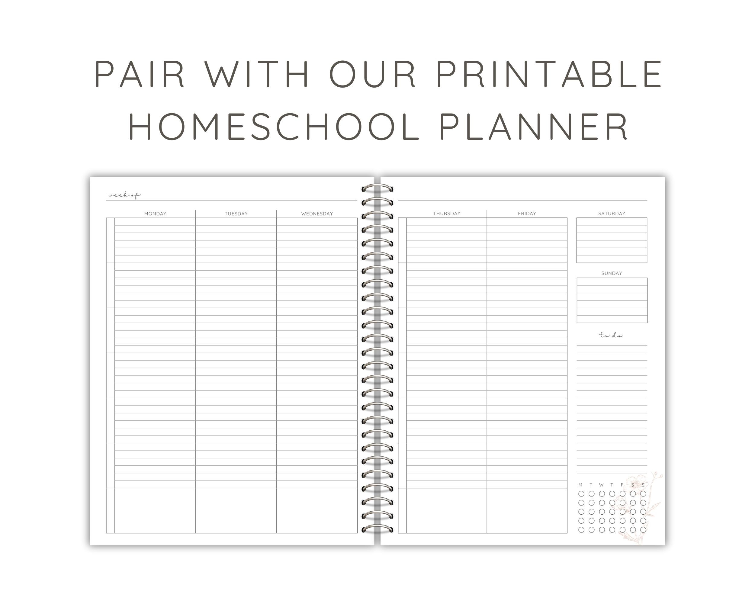 Minimal Botanical Homeschool Planner Cover | Minimal Planner Cover ...