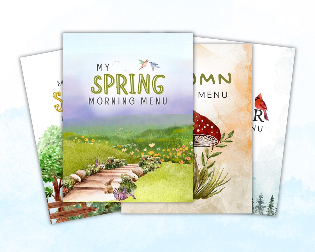 Seasons Preschool Homeschool Morning Menu, Morning Basket, Homeschool ...