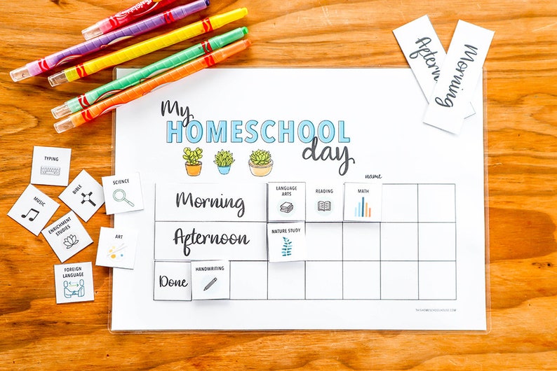 HOMESCHOOL SCHEDULE | Printable Interactive Daily Homeschool Schedule ...